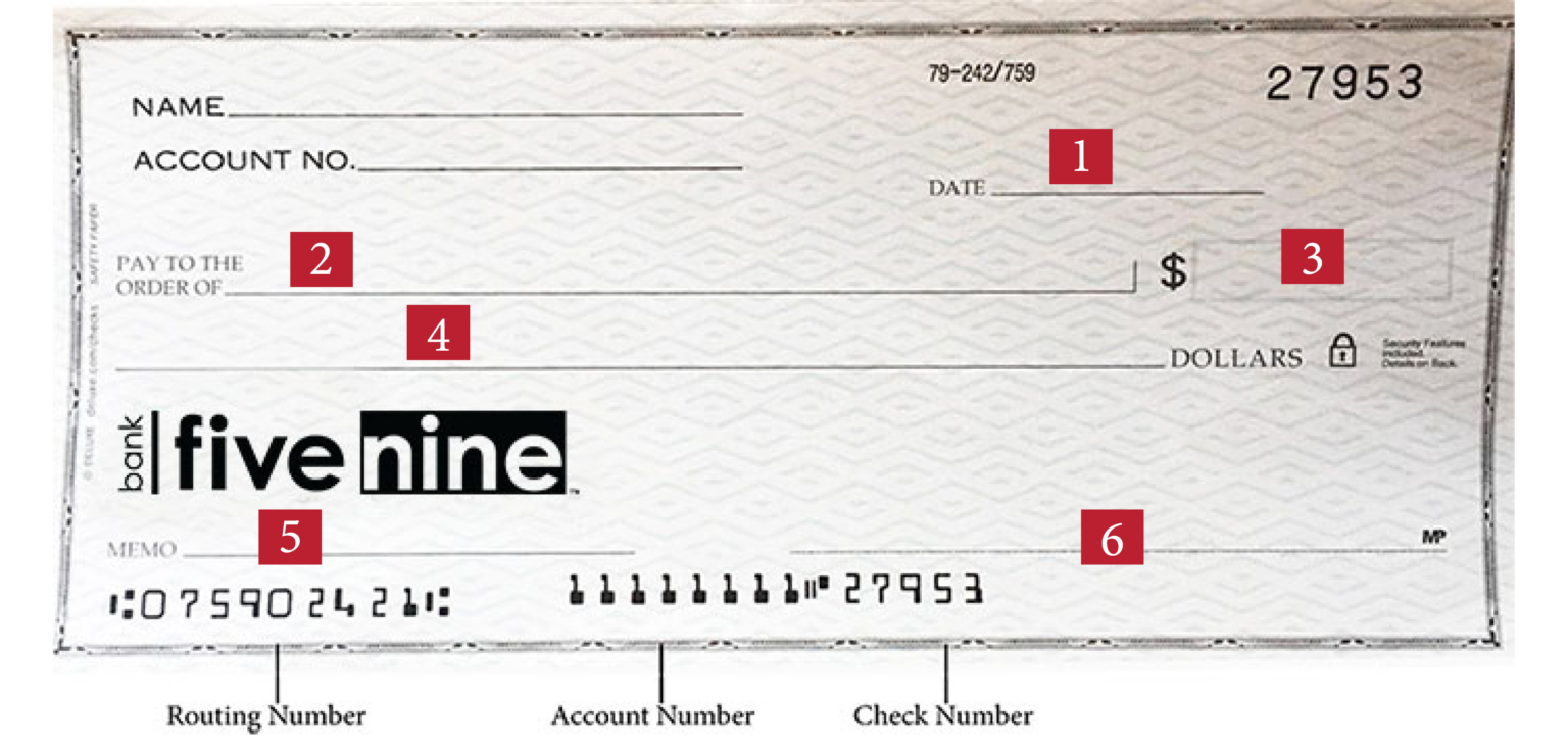 How To: Fill Out A Check - Bank Five Nine